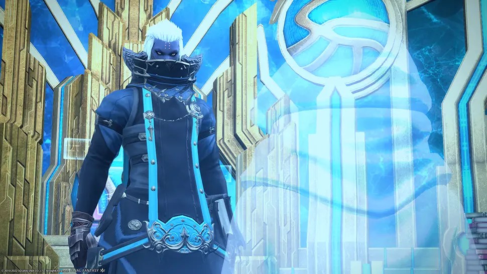 Au Ra player character standing in the Crystarium. The game is Final ...